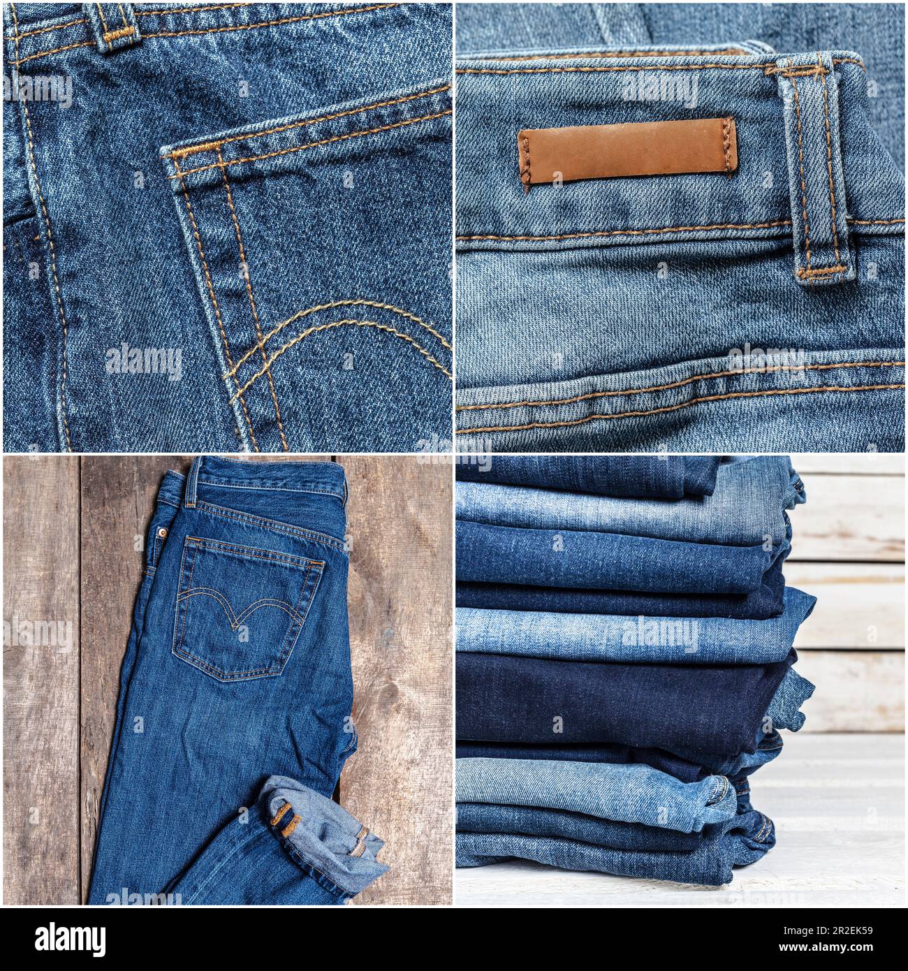 Blue jean fabric texture design background Stock Photo - Alamy