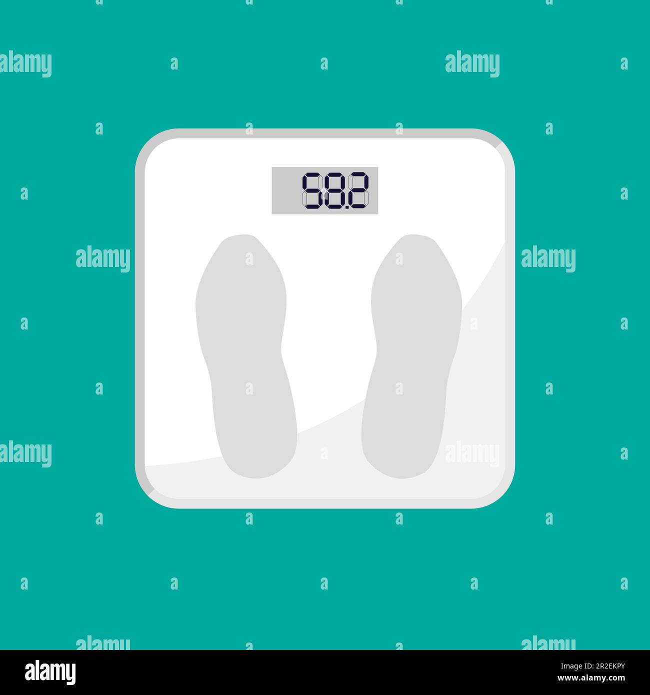 Bathroom Floor Scales Weight Measure Equipment Or Tool Vector