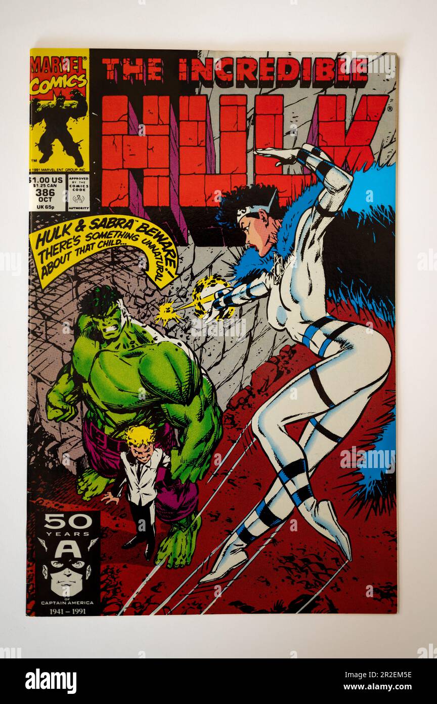 The hulk comic book cover hi-res stock photography and images - Alamy