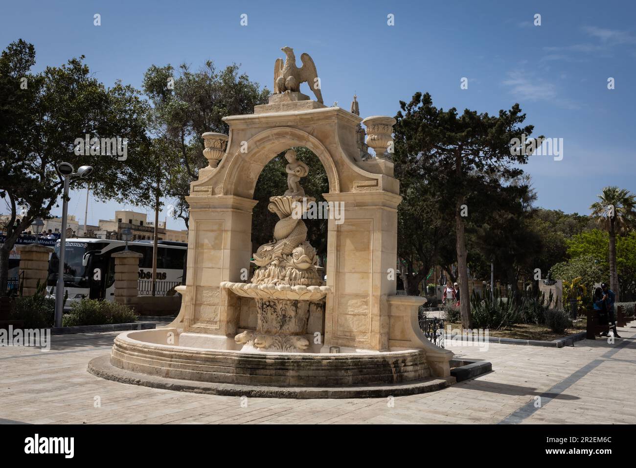 Valletta, Malta - April 16, 2023: Joseph Scicluna monument in the Mall ...