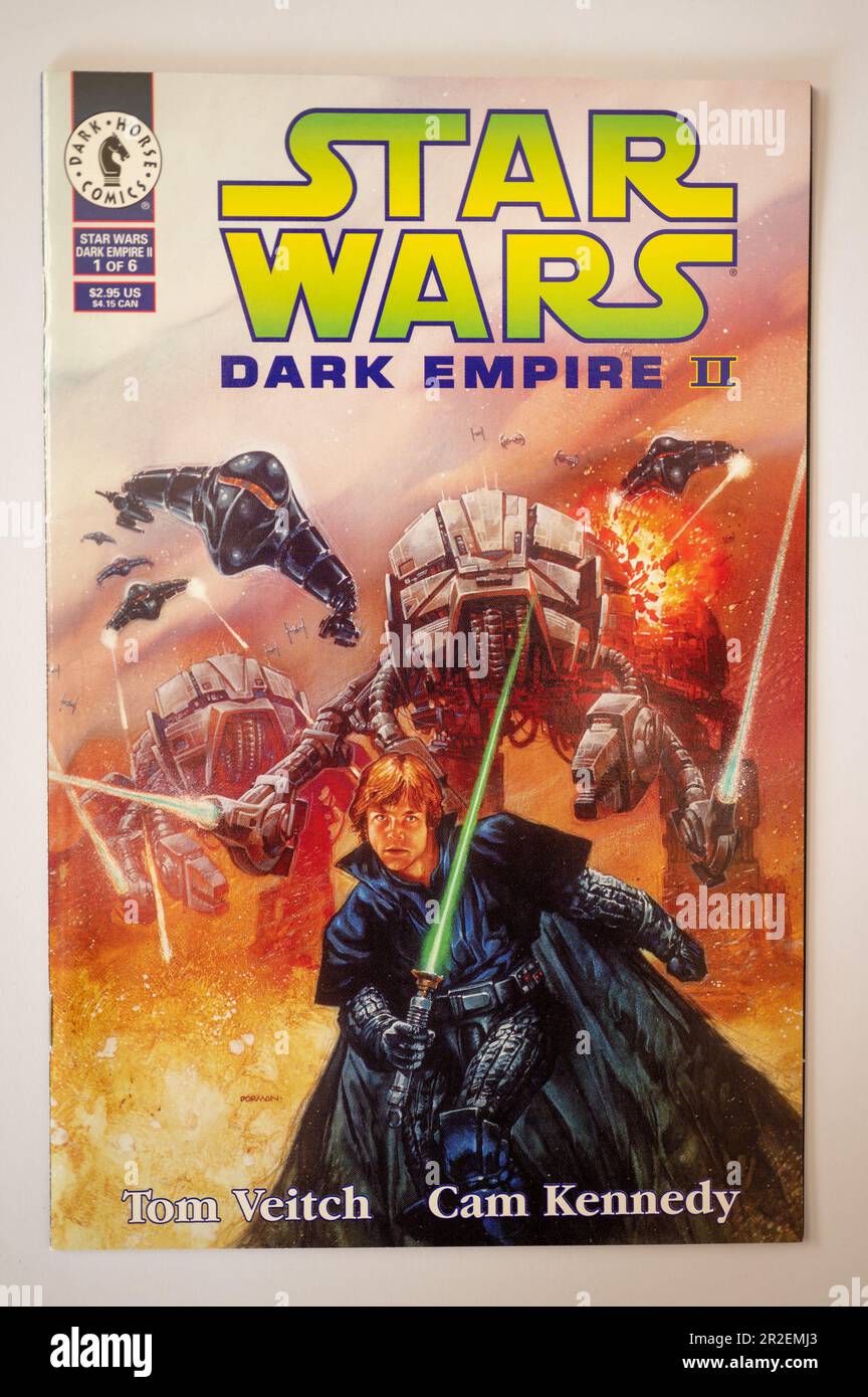 Calgary, Alberta - May 17, 2023: Covers of vintage Dark Horse Star Wars ...