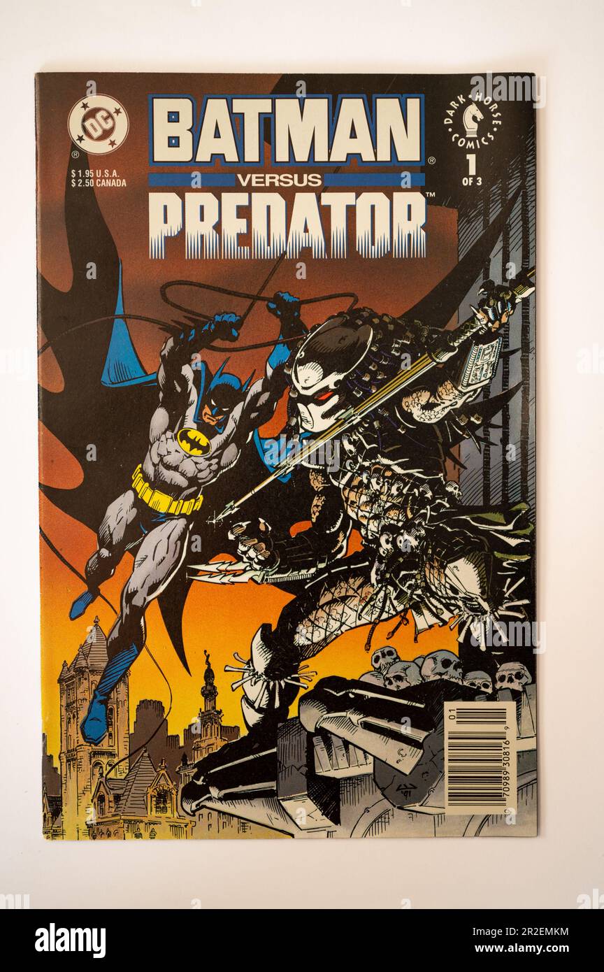 Calgary, Alberta - May 17, 2023: Covers of vintage Batman and Robin ...