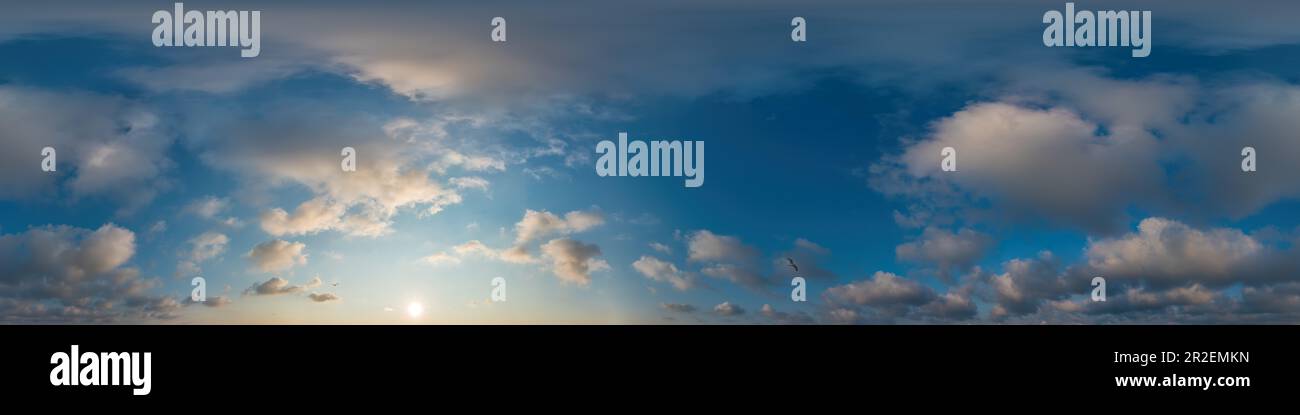 Blue sky panorama with Cirrus clouds in Seamless spherical ...