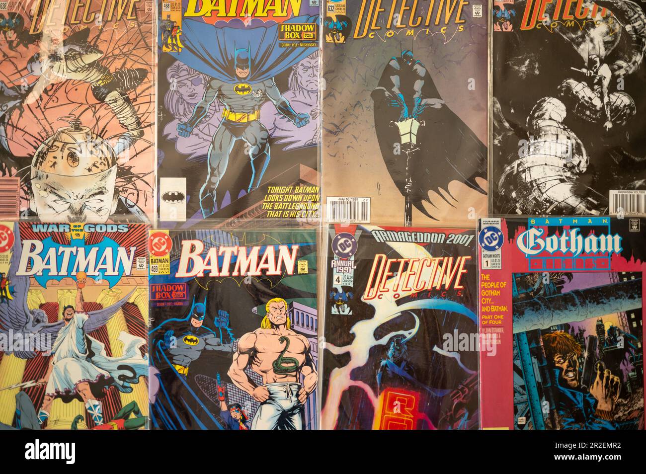 Calgary, Alberta - May 17, 2023: Covers of vintage Batman and Robin ...