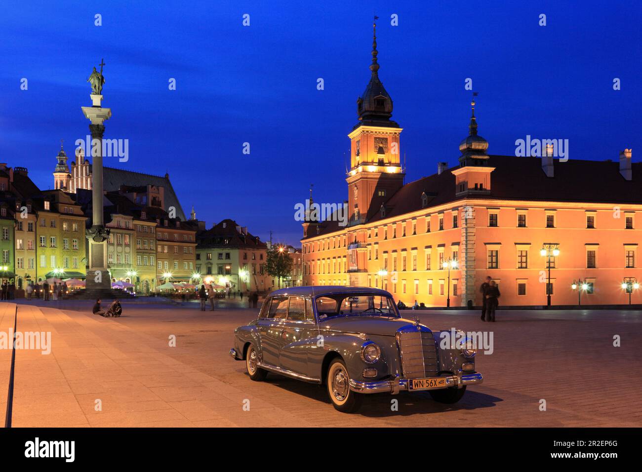 Castle Square, historic square in front of the Royal Castle, the former ...