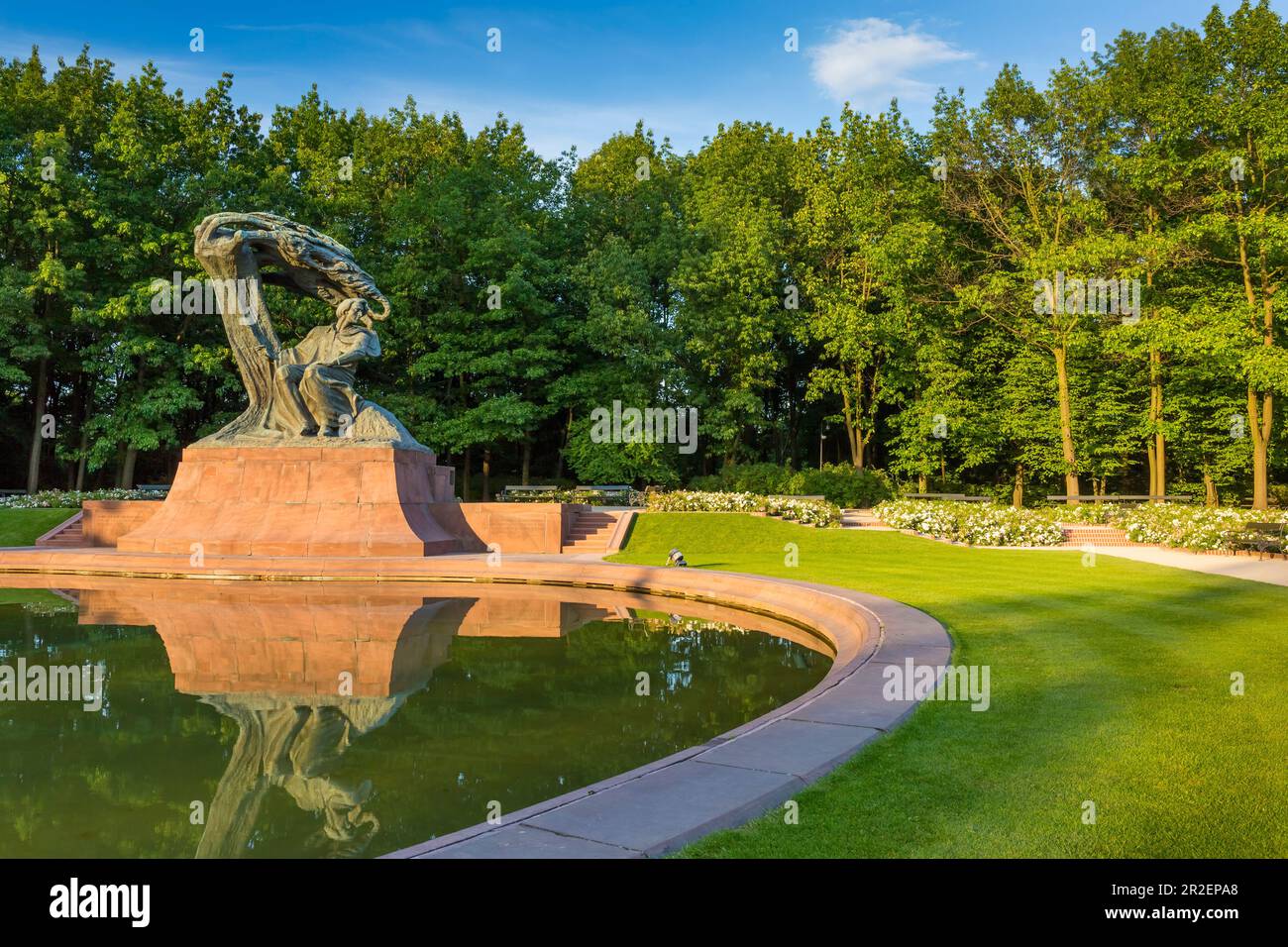Frederic Chopin monument, Royal Garden in Warsaw, called Lazienki ...