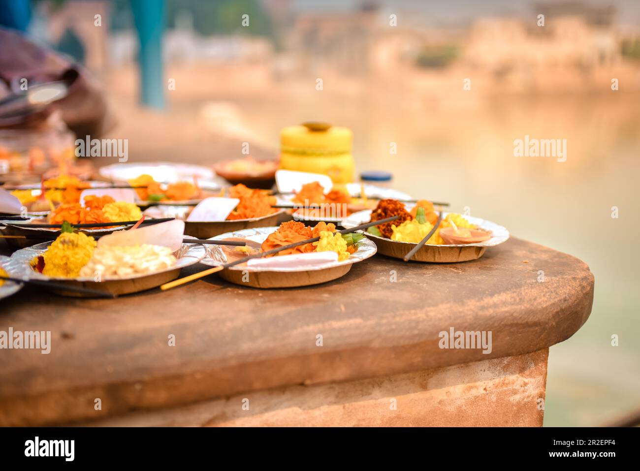 2019, Radhakund, Vrindavan, Uttar Pradesh, India, plate prepares for ...