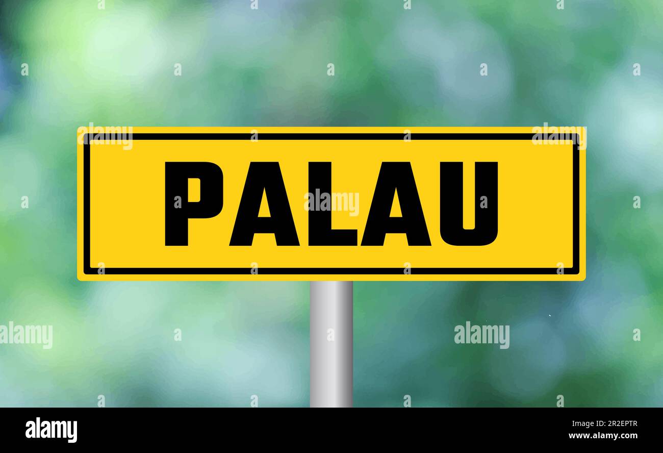 Palau road sign hi-res stock photography and images - Alamy