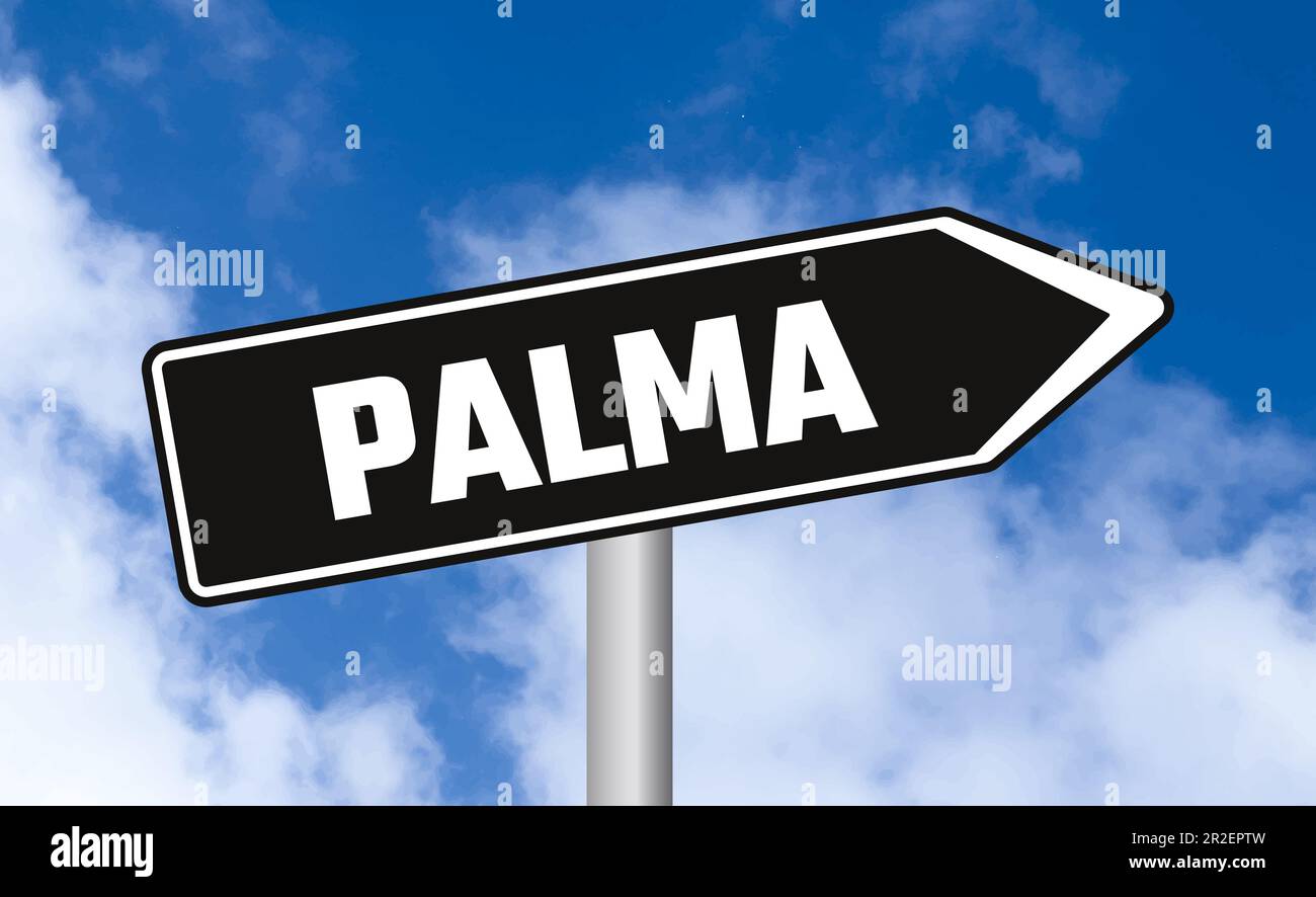 Direction sign palma hi-res stock photography and images - Alamy