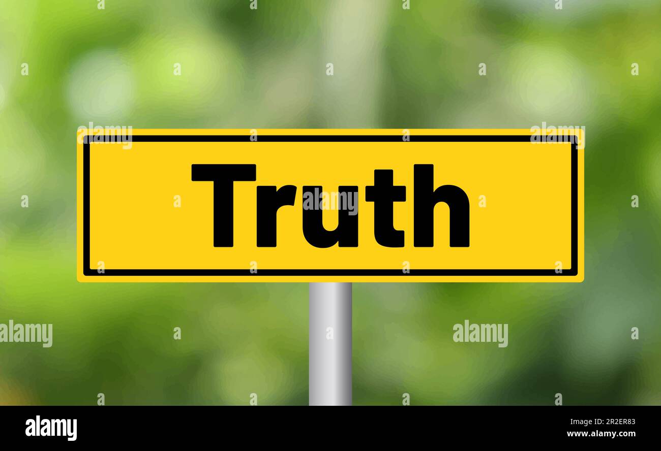 Truth road sign on blur background Stock Photo - Alamy