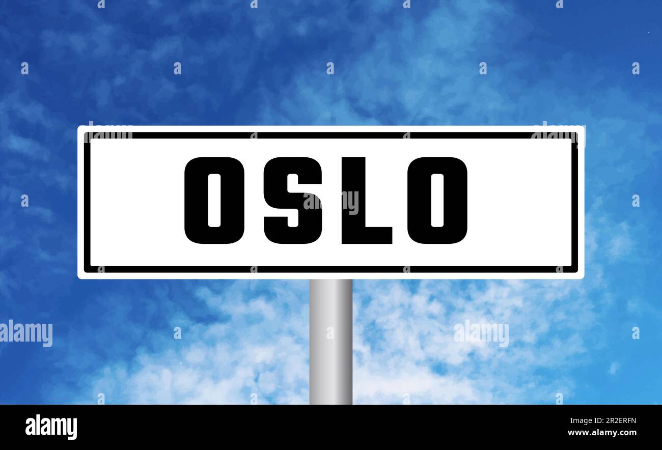 Oslo road sign hi-res stock photography and images - Alamy