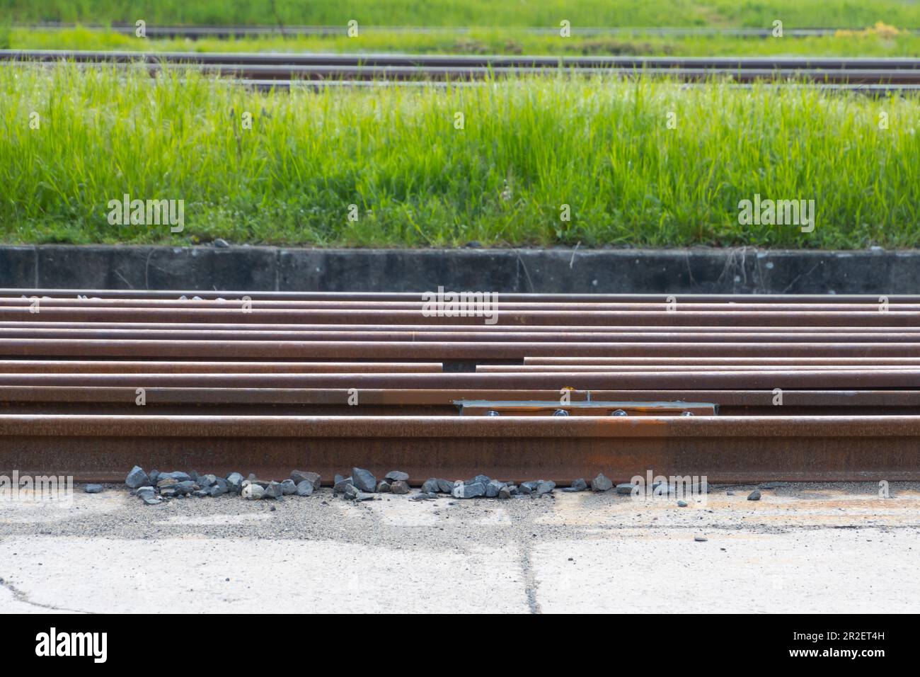 Steel rails hi-res stock photography and images - Alamy