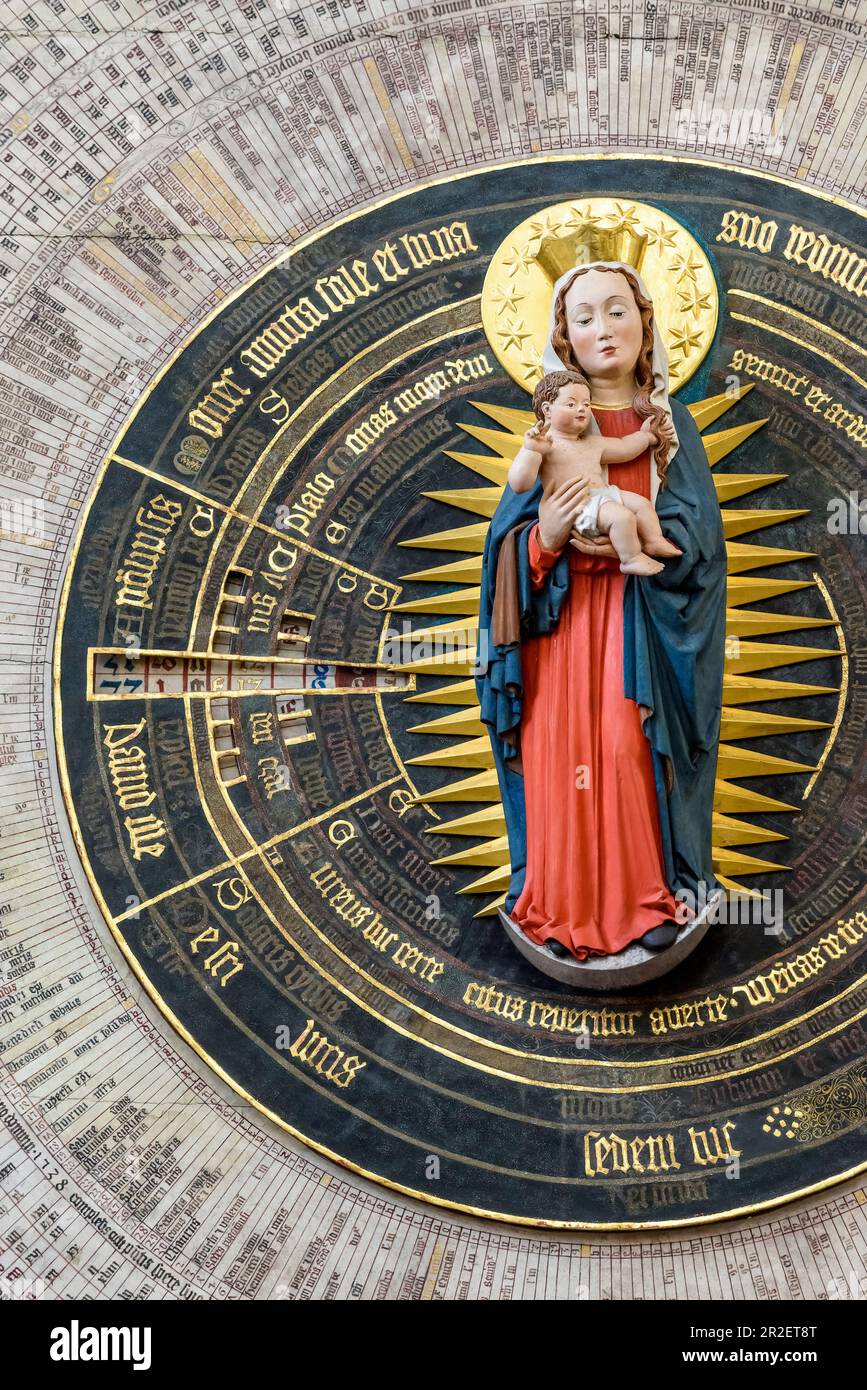 Astronomical clock build by Hans Dueringer circa 1470. Basilica of St ...