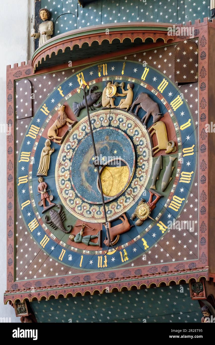 Astronomical clock build by Hans Dueringer circa 1470. Basilica of St ...