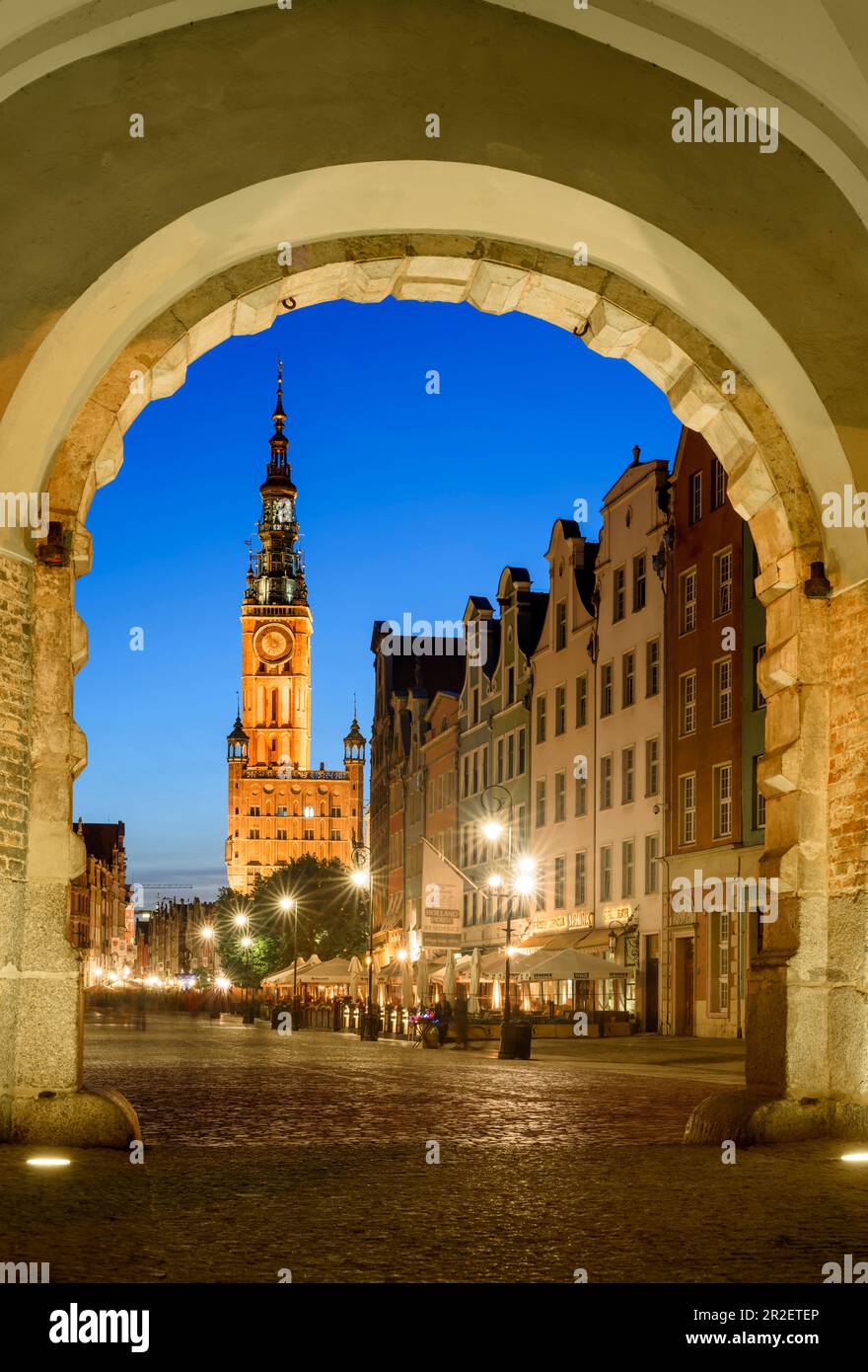 Gdansk, Main City, old town, Dlugi Targ street (Long Market), City Hall ...
