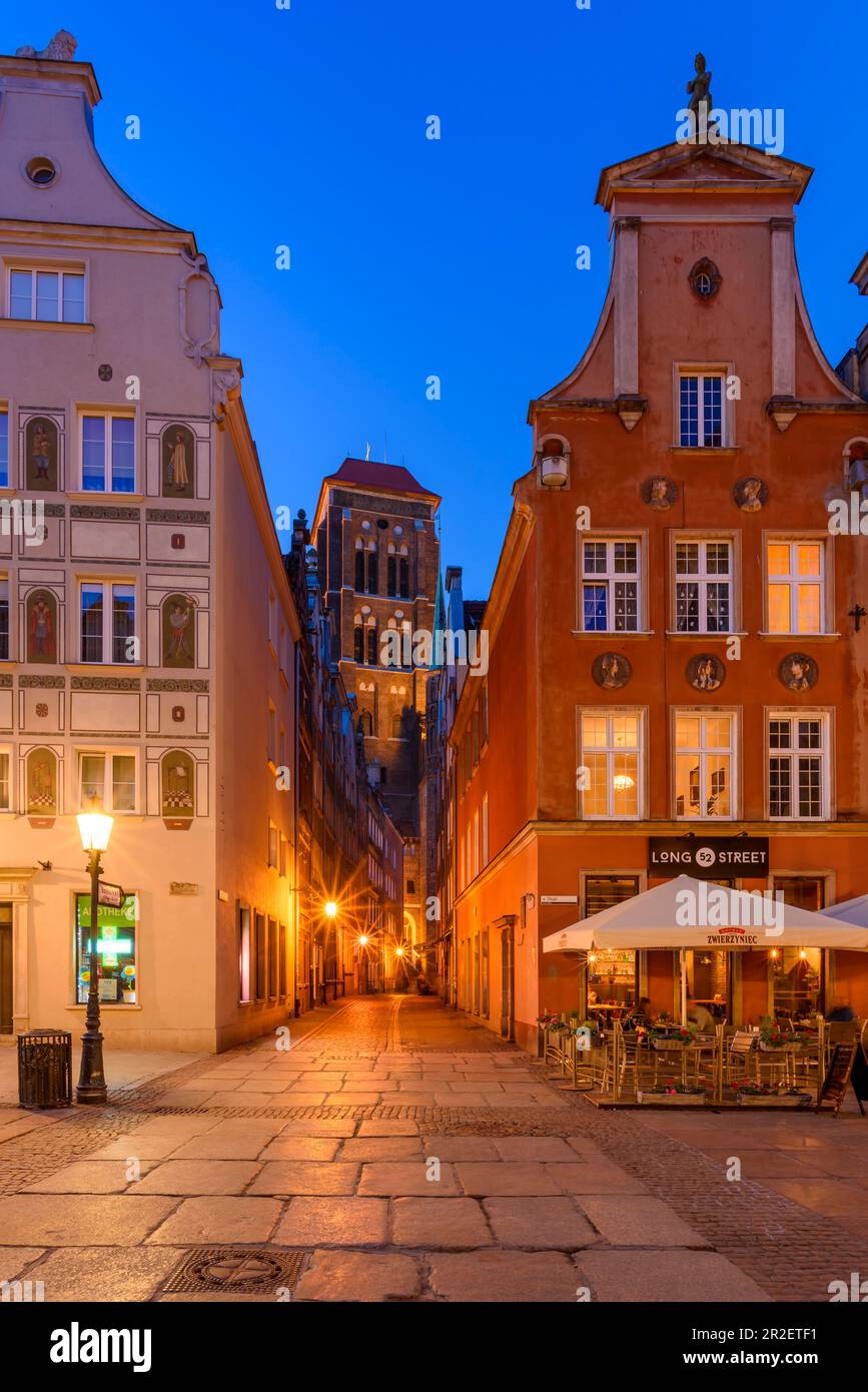 Kaletnicza street, at the end of the street is main tower of basilica ...