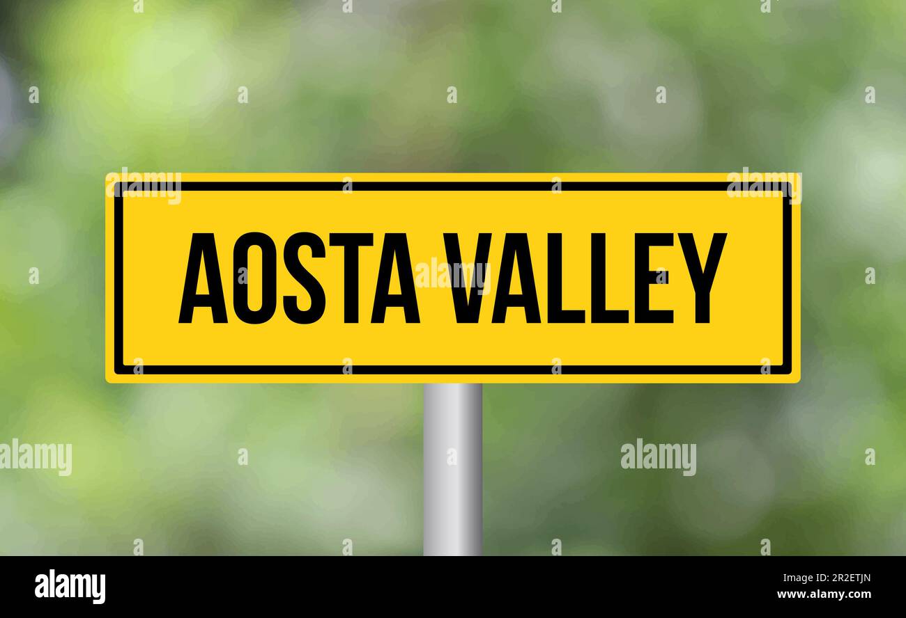 Aosta valley road sign hi-res stock photography and images - Alamy