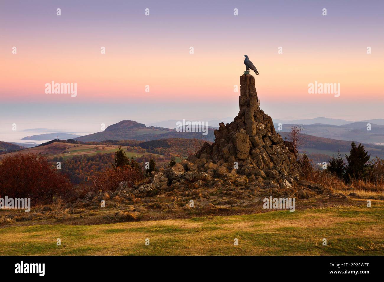 Aviation monument at the Wasserkuppe, Rhoen, Hesse, Germany Stock Photo ...