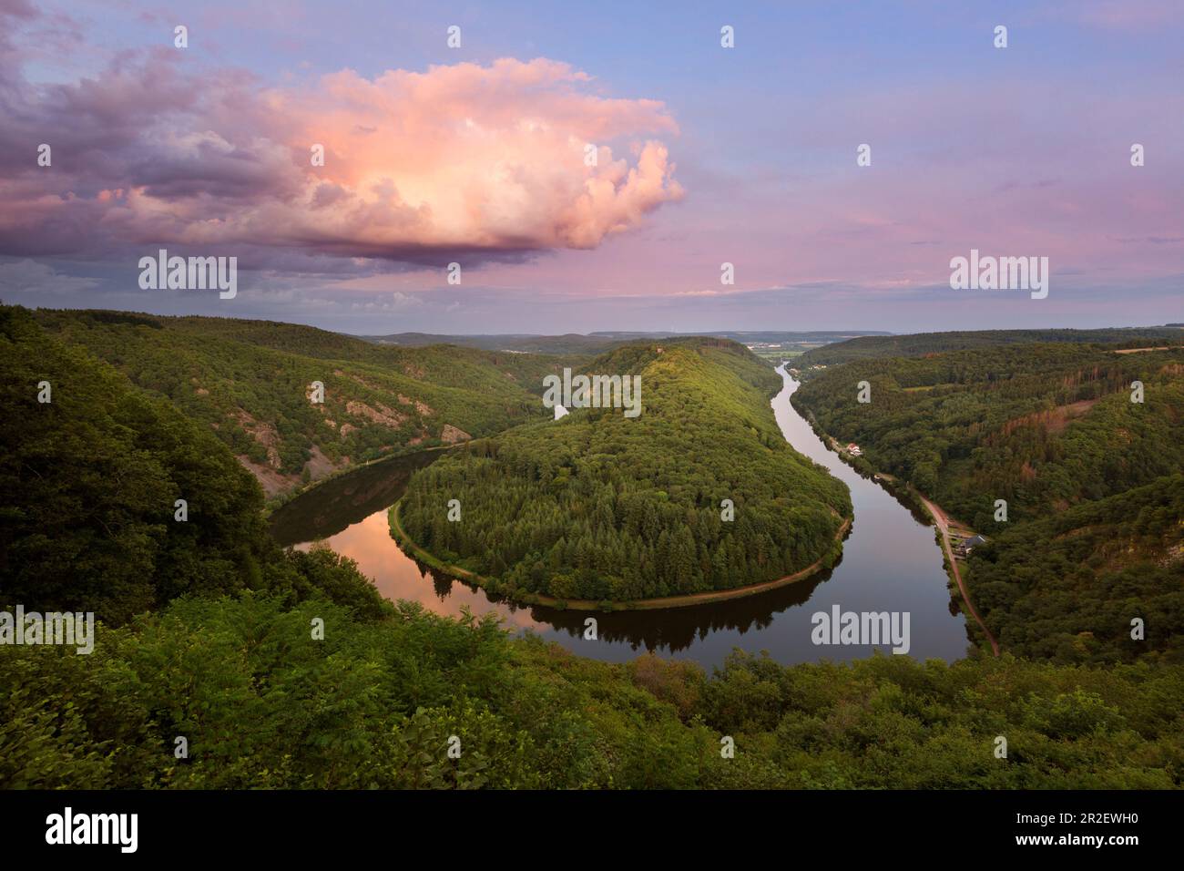 Saar loop near Mettlach, Saarland, Germany Stock Photo - Alamy