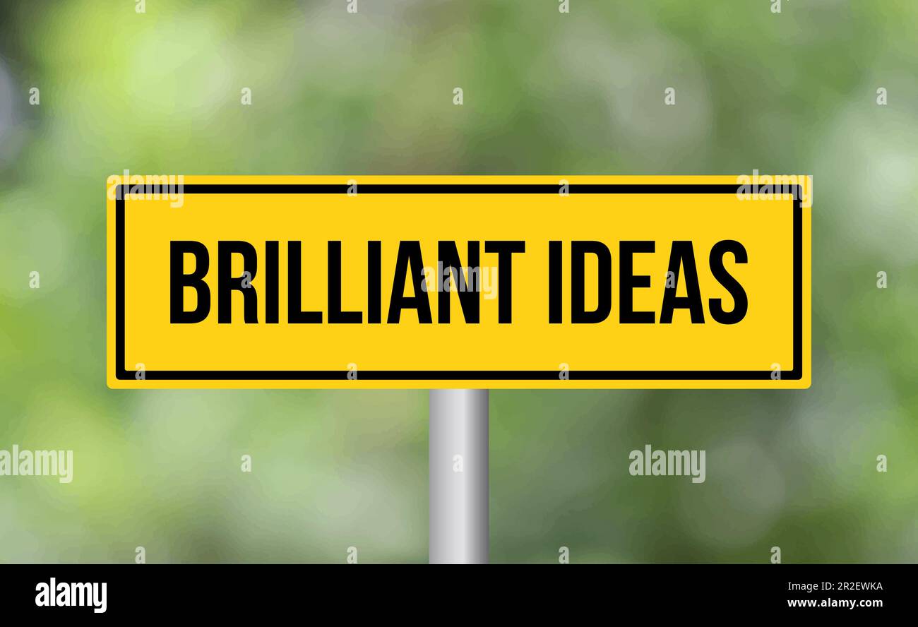 Brilliant ideas road sign hi-res stock photography and images - Alamy