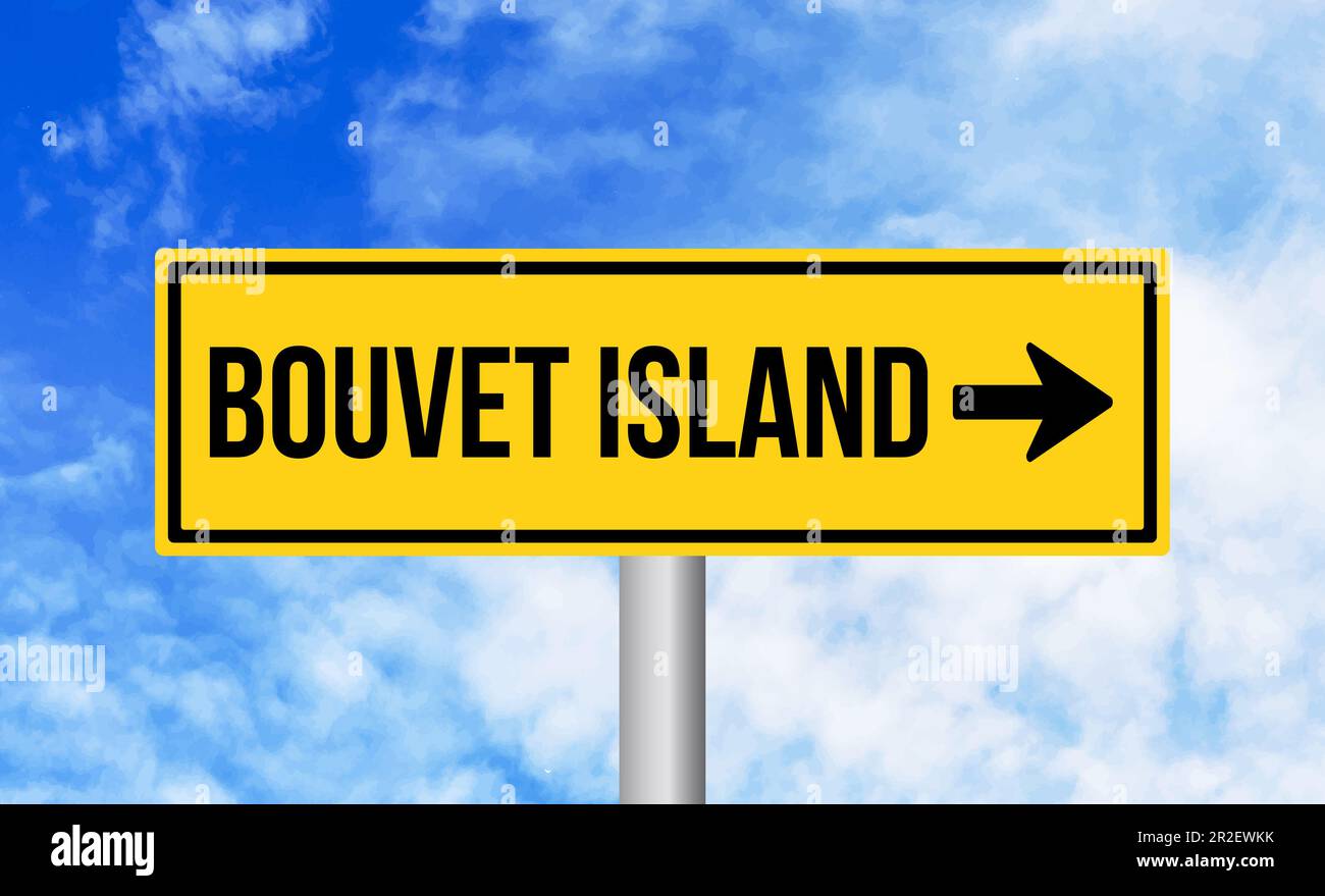 Bouvet island road sign on sky background Stock Photo - Alamy