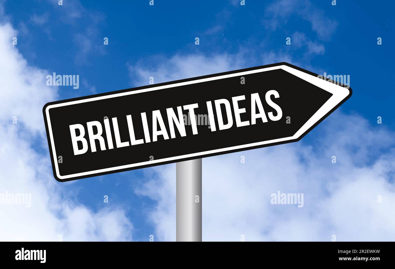 Brilliant ideas road sign hi-res stock photography and images - Alamy