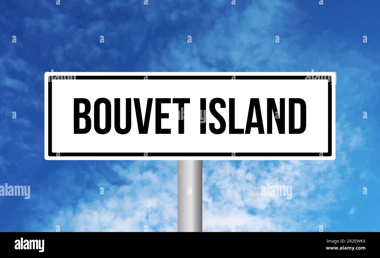 Bouvet island road sign on sky background Stock Photo - Alamy
