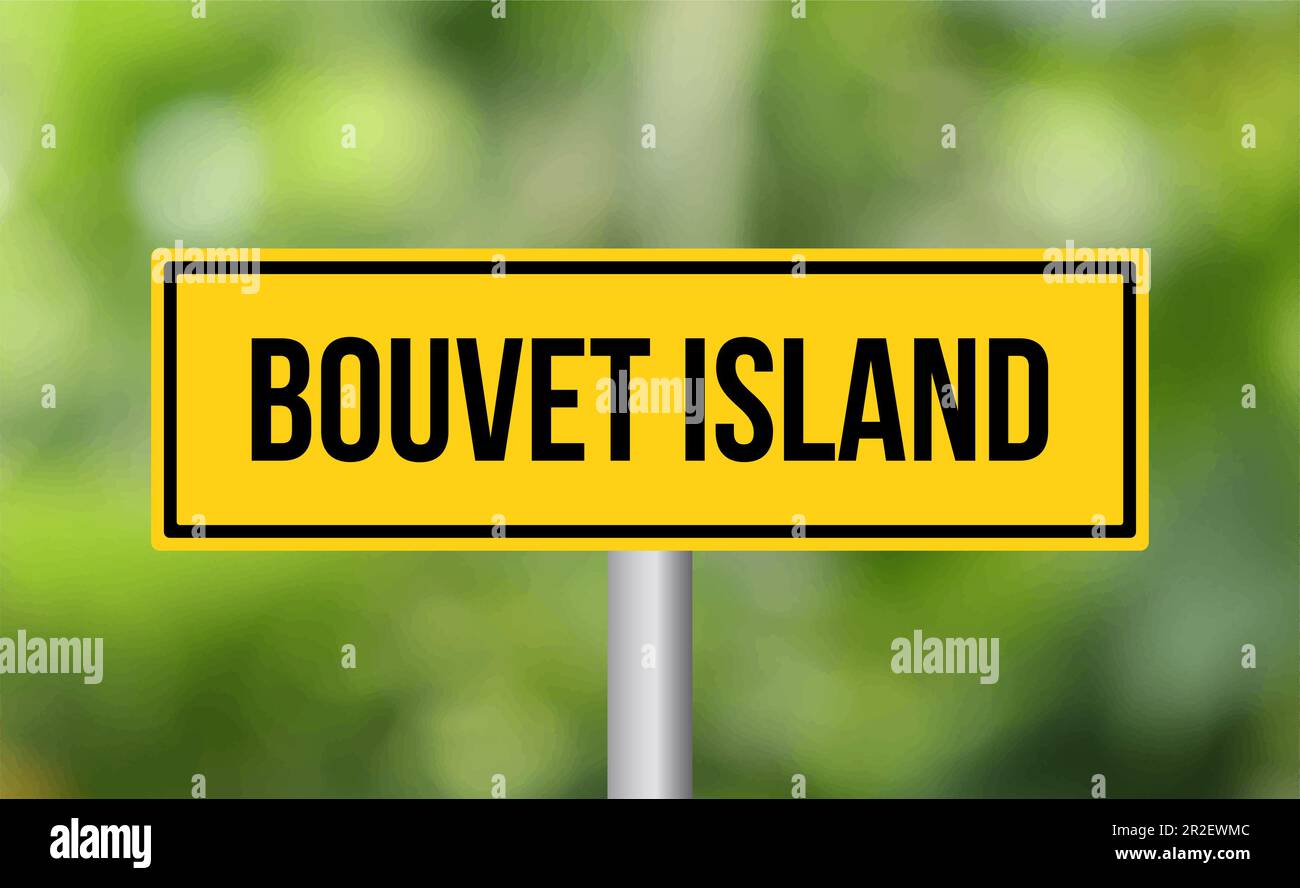 Bouvet island road sign on blur background Stock Photo - Alamy