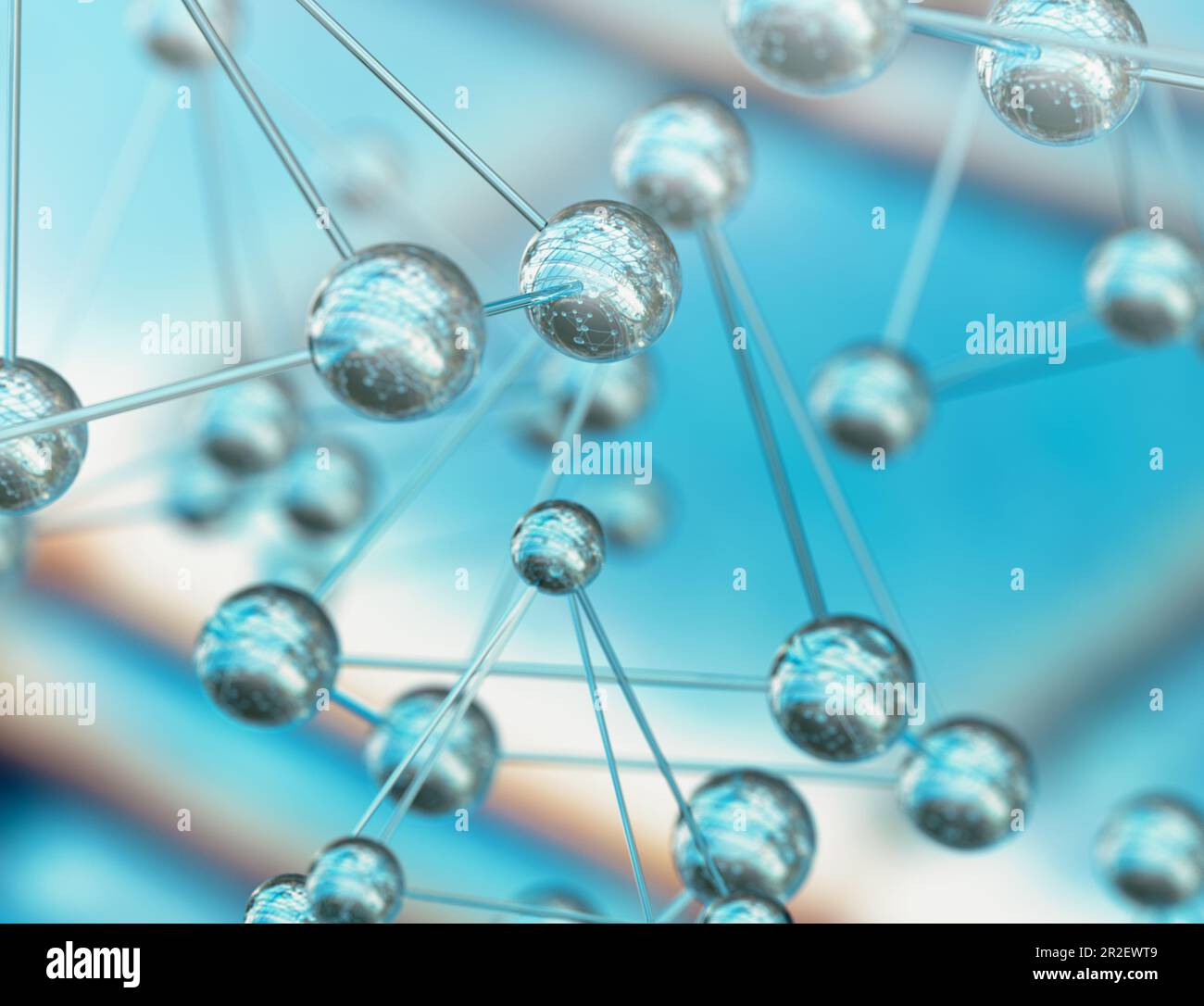 Science and medicine background with molecules and atoms.Molecular ...