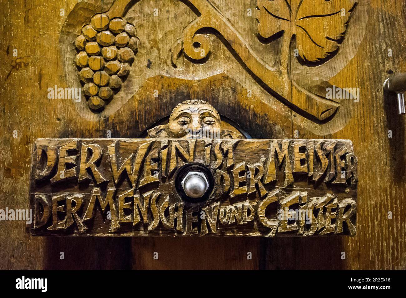 Old wine barrels, Badischer Winzerkeller, Breisach am Rhein, Breisgau ...