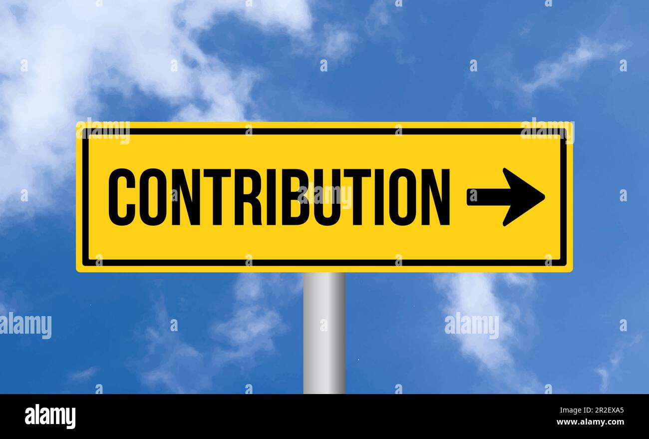 Contribution road sign hi-res stock photography and images - Alamy