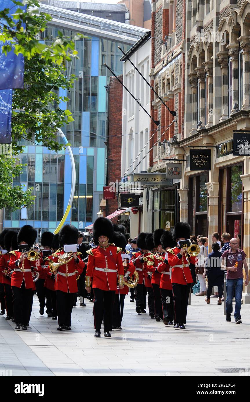 Armed Forces Day Parade in The Hayes, Cardiff City Centre Stock Photo ...
