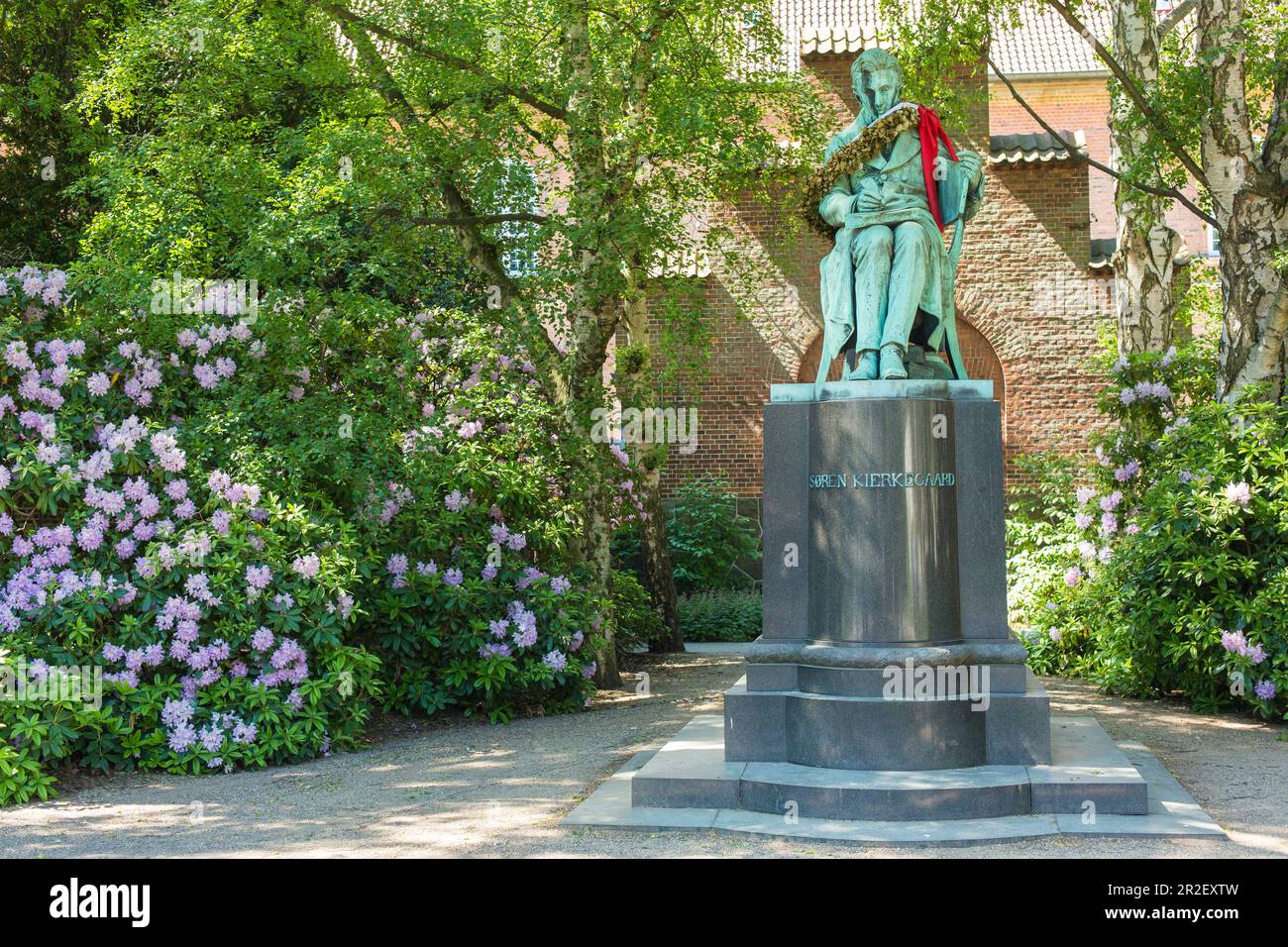 Soren Kierkegaard bronze statue in the Royal Library Garden ...
