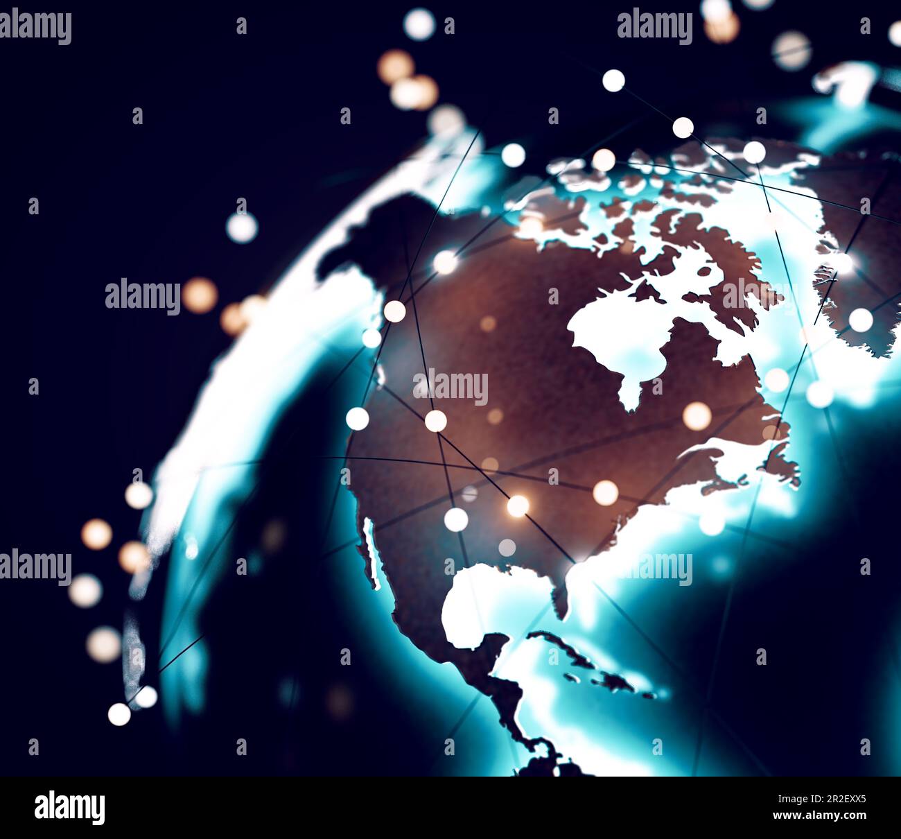 Global connectivity map hi-res stock photography and images - Alamy