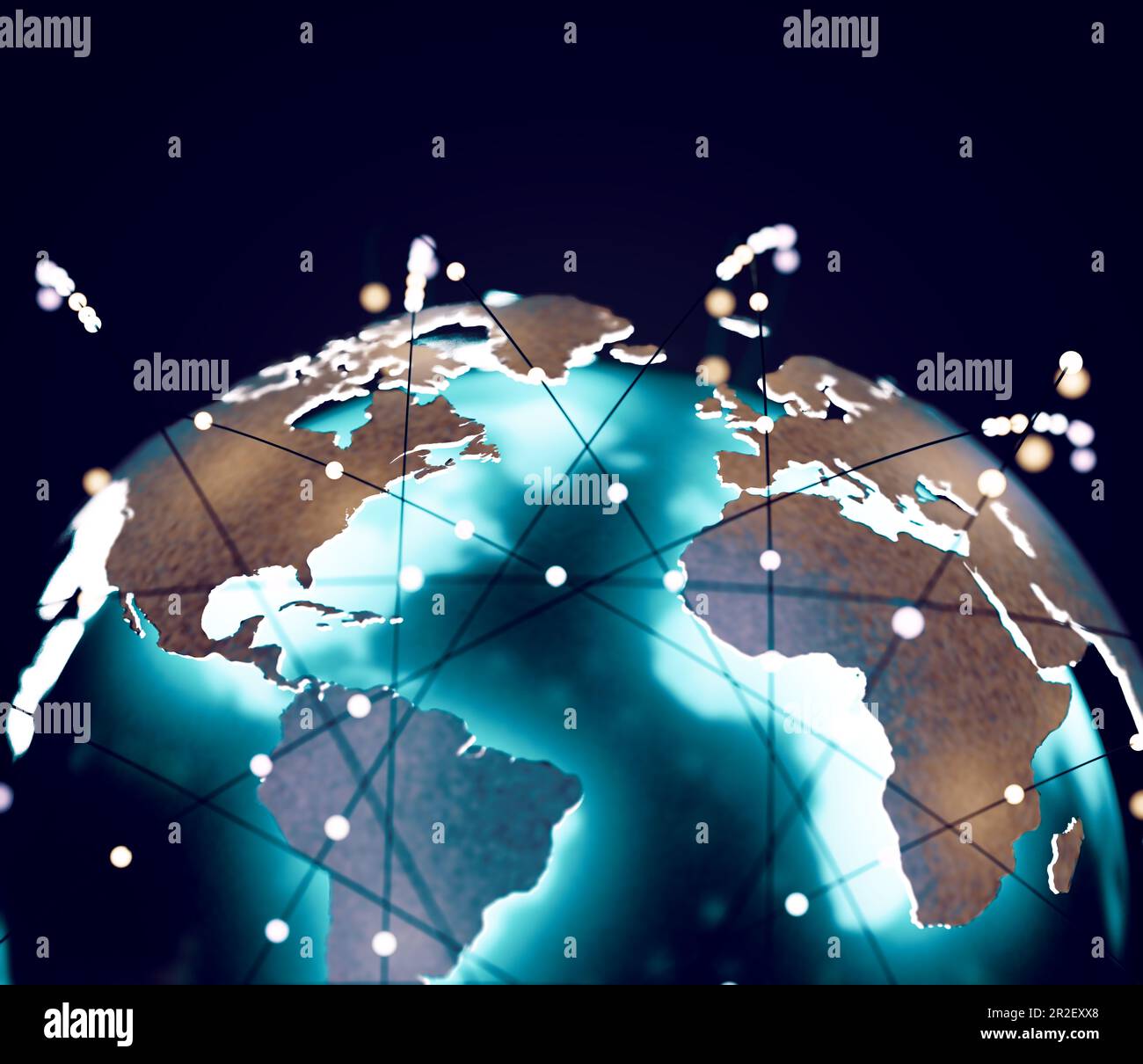 Global connectivity map hi-res stock photography and images - Alamy