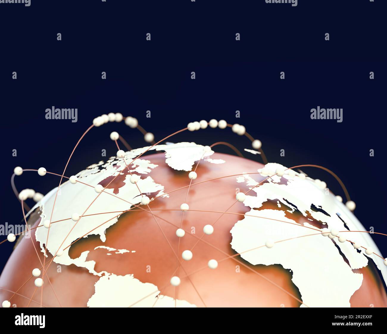Global connectivity map hi-res stock photography and images - Alamy