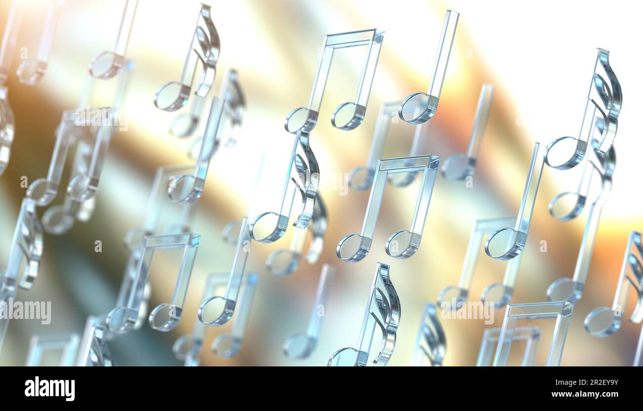 Musical notes and musical signs of abstract music sheet.Songs and ...