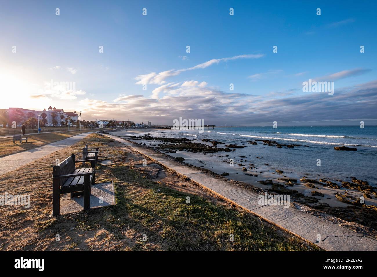 Sunset on Port Elizabeth beach, South Africa, Africa Stock Photo - Alamy