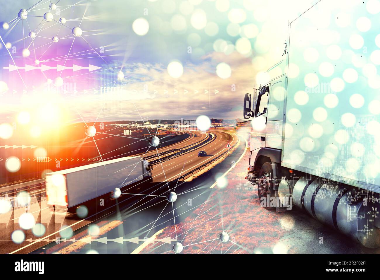 Future logistic industry and shipments of merchandise concept.Abstract ...