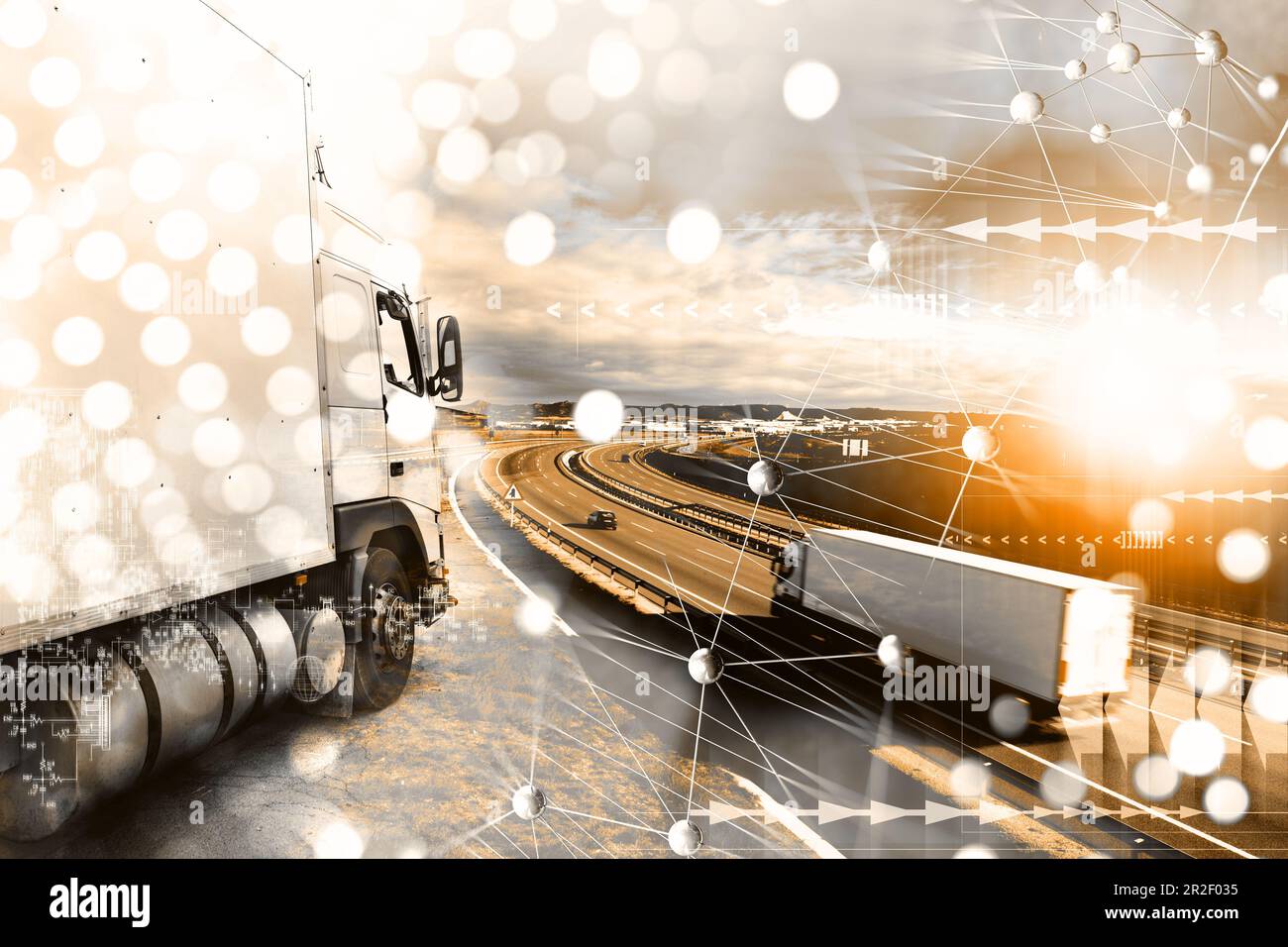 Future logistic industry and shipments of merchandise concept.Abstract ...