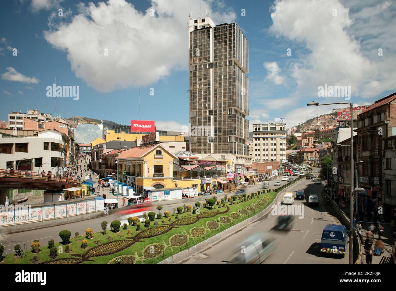 High-rise building in La Paz, Bolivia, Andes, South America Stock Photo ...