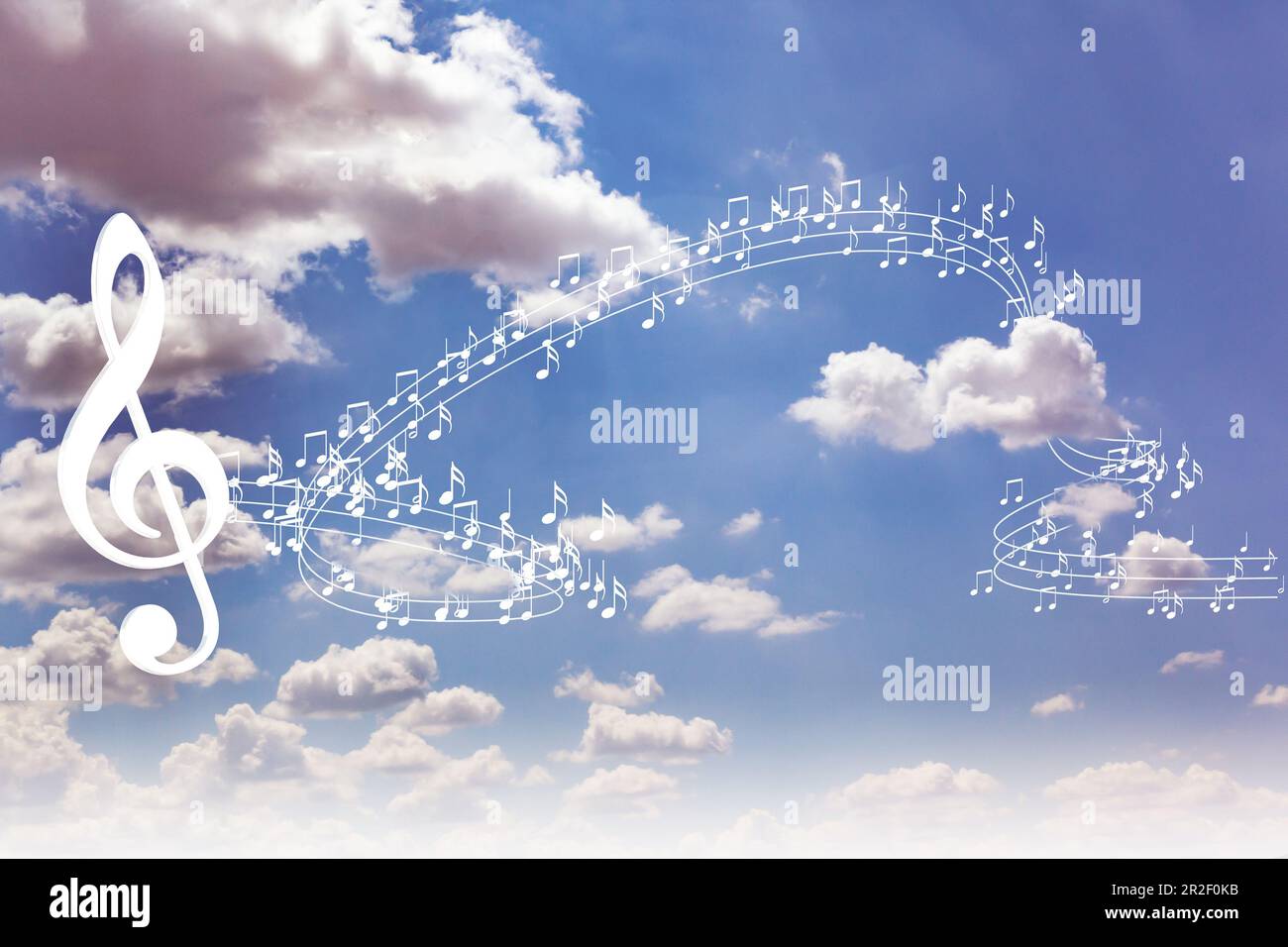 Musical notes and musical signs of abstract music sheet.Songs and ...