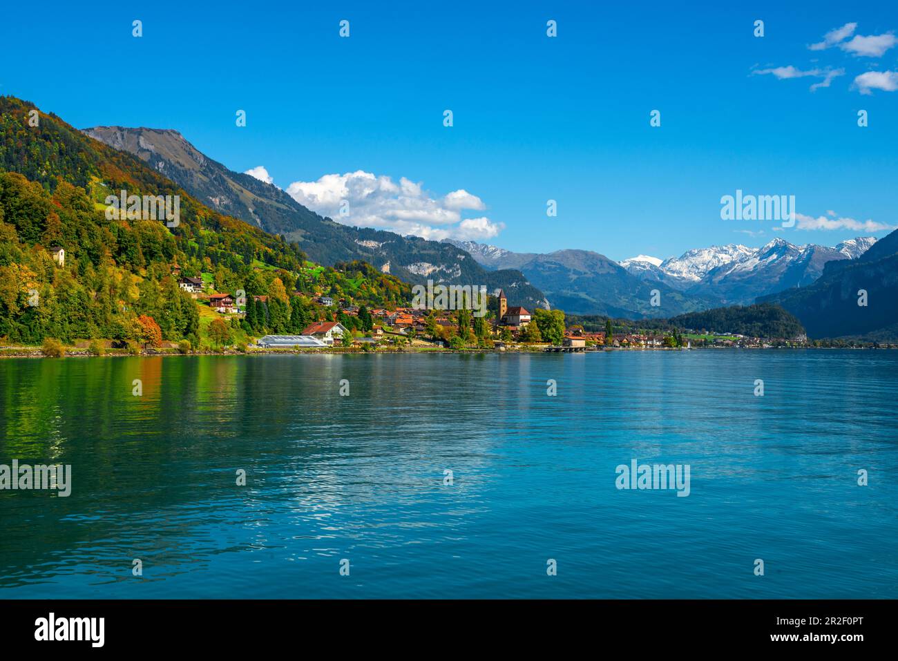 Brienz with Lake Brienz, Bernese Oberland, Canton of Bern, Switzerland ...