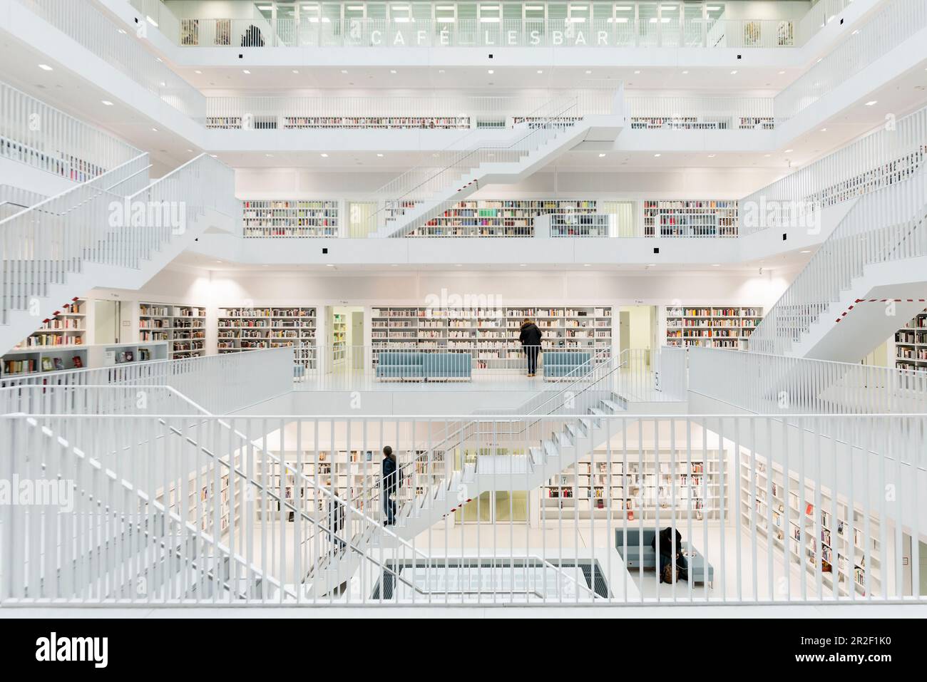 City library, interior view, architect Eun Young Yi, Stuttgart, Baden ...
