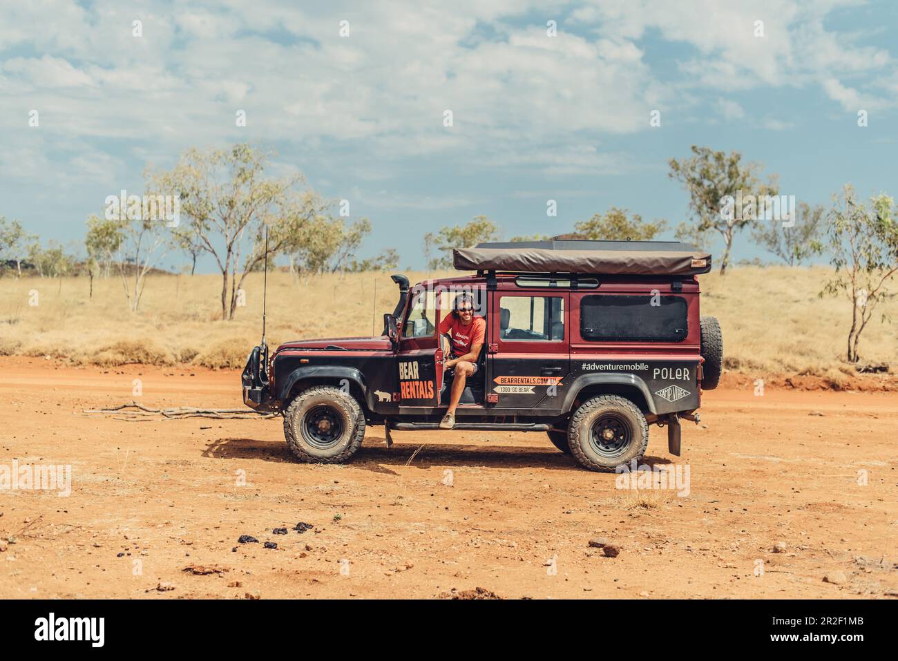 Off-road vehicle in Purnululu National Park in Western Australia ...