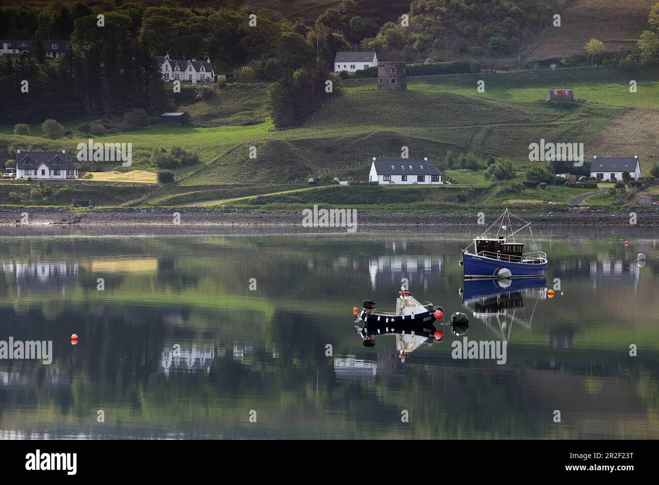 Reflection in Uig Bay, Isle of Skye, Inner Hebrides Stock Photo - Alamy