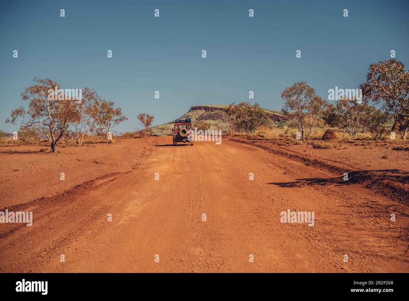 Off-road vehicle in Karijini National Park in Western Australia ...