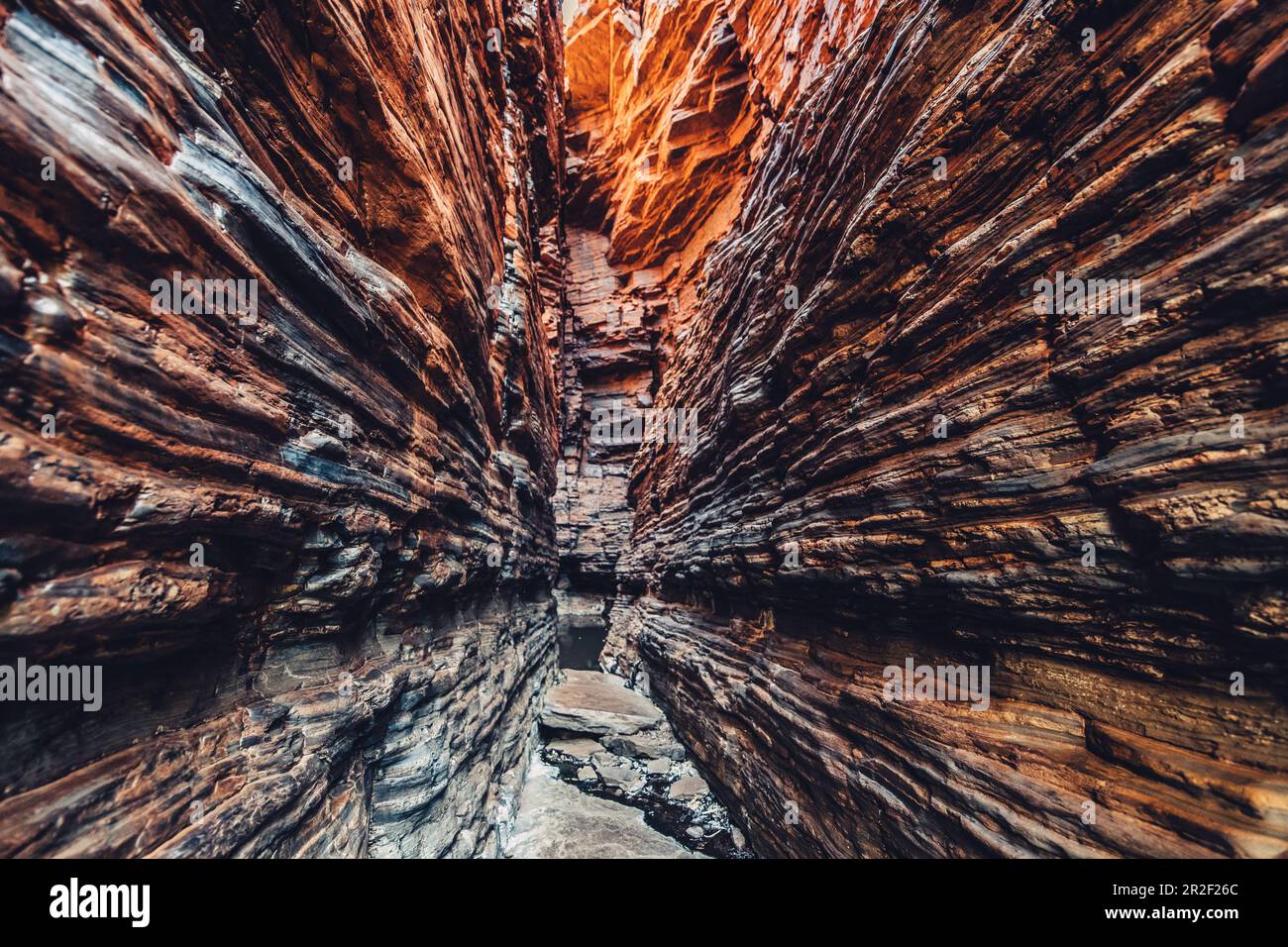 Rocks in the Hancock Gorge in Karijini National Park in Western ...