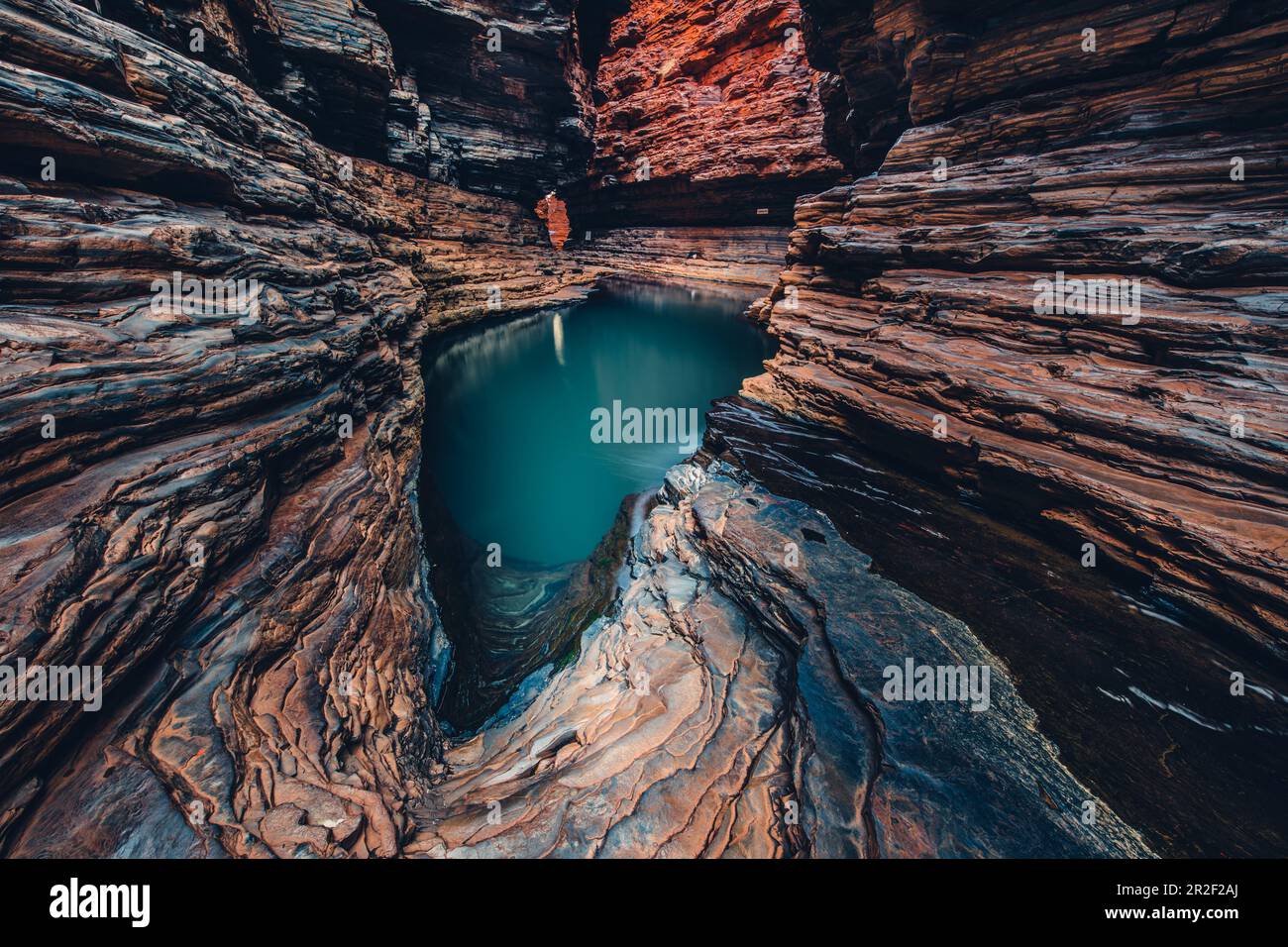 Waterhole in the Hancock Gorge in Karijini National Park in Western ...