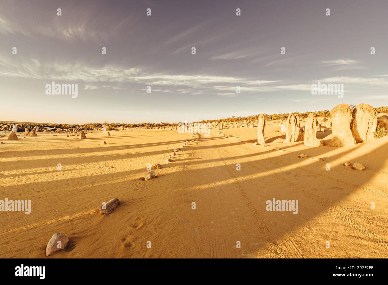 Sunrise at the Pinnacles in the Nambung National Park in Western ...